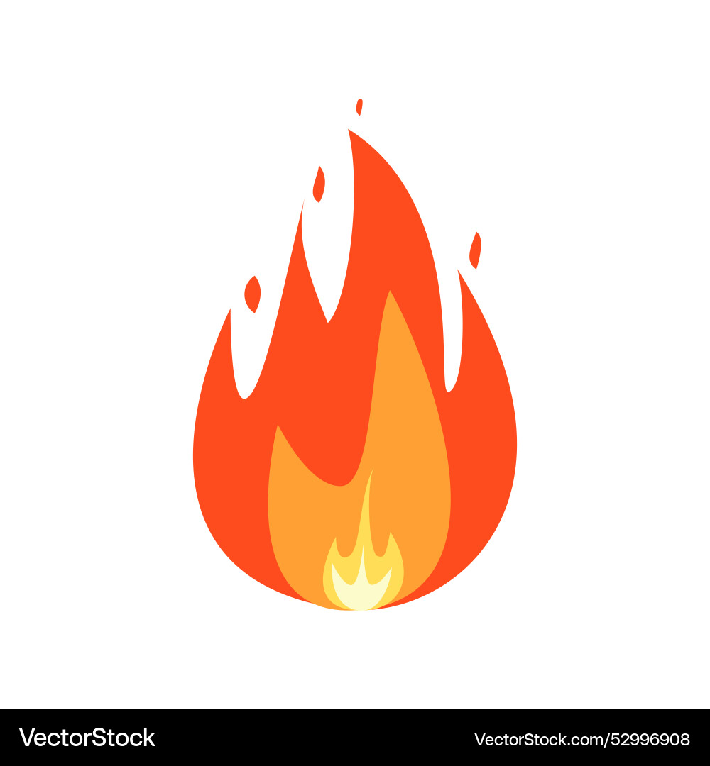 Fire on white Royalty Free Vector Image - VectorStock