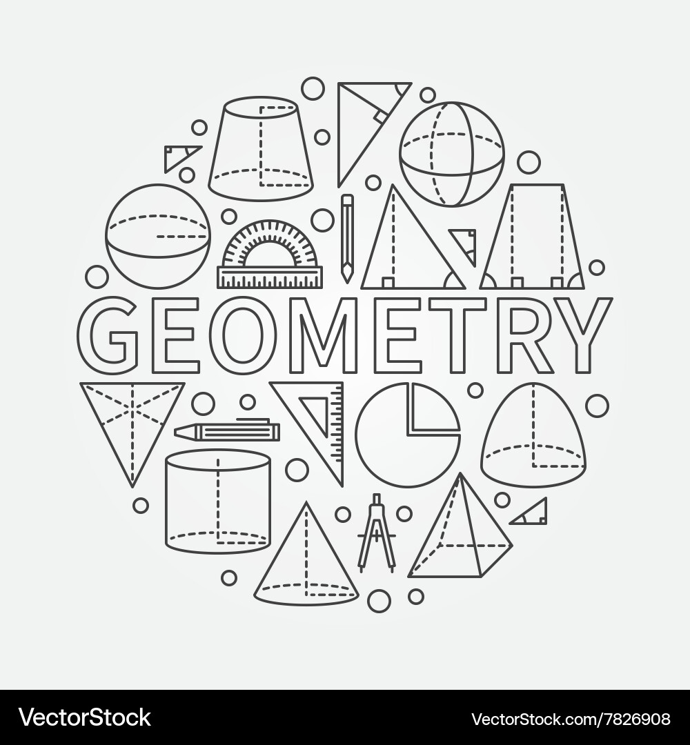 Geometry round symbol Royalty Free Vector Image