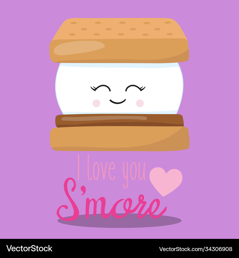 Sweet sayings smore 04 Royalty Free Vector Image