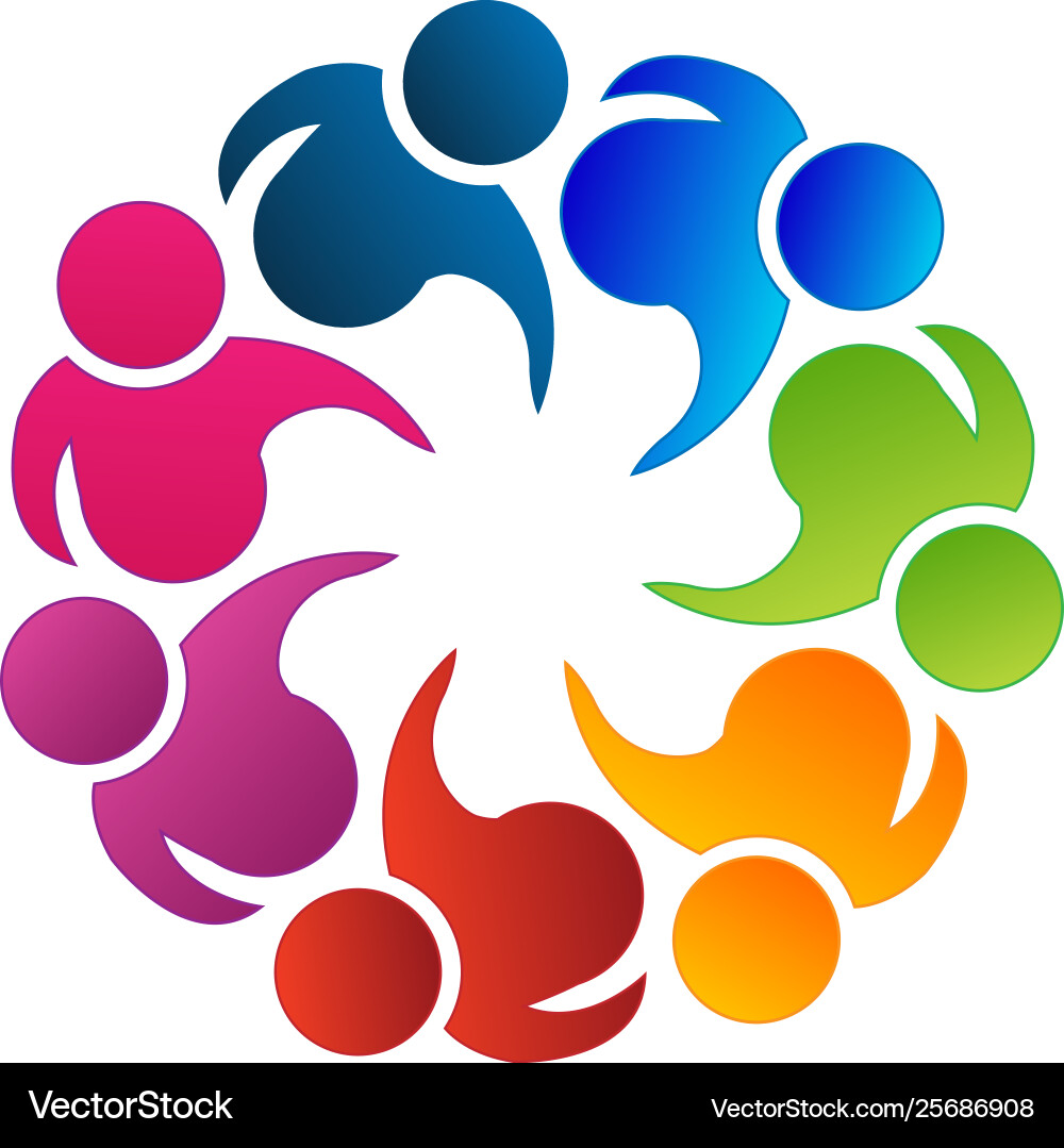 Teamwork & Community Logo Royalty Free Vector Image