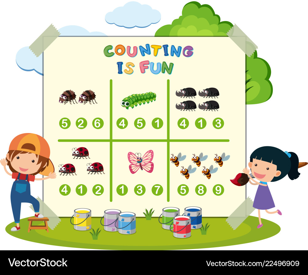 Counting is fun games Royalty Free Vector Image