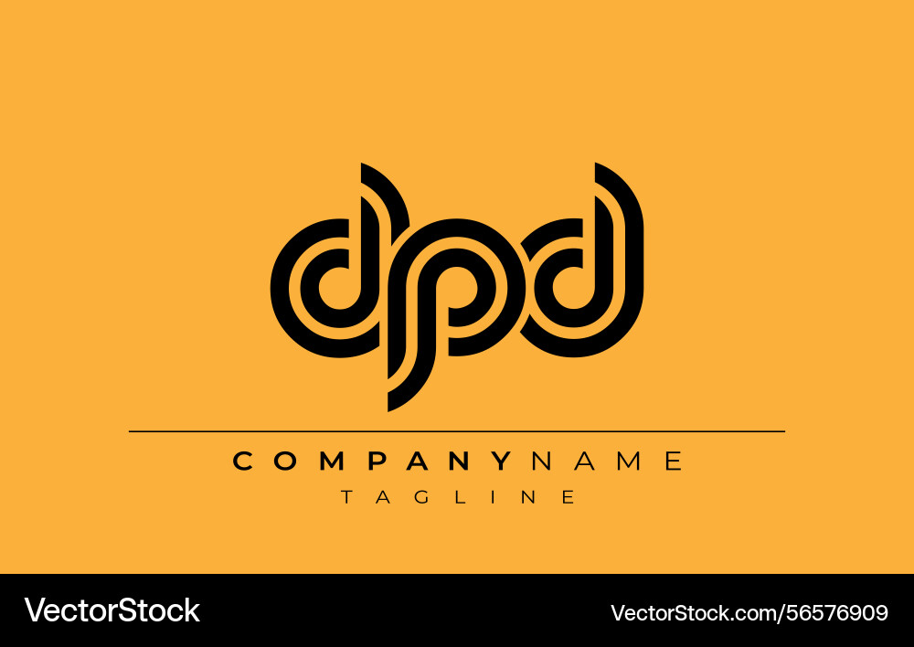 Dpd creative unique modern letter logo design Vector Image