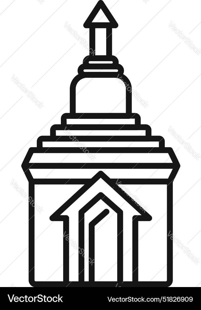 Traditional buddhist temple building representing Vector Image
