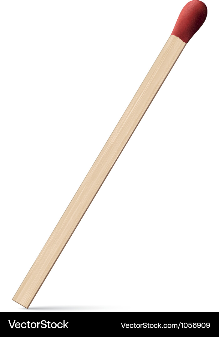 Wooden Matchstick Royalty Free Vector Image - VectorStock