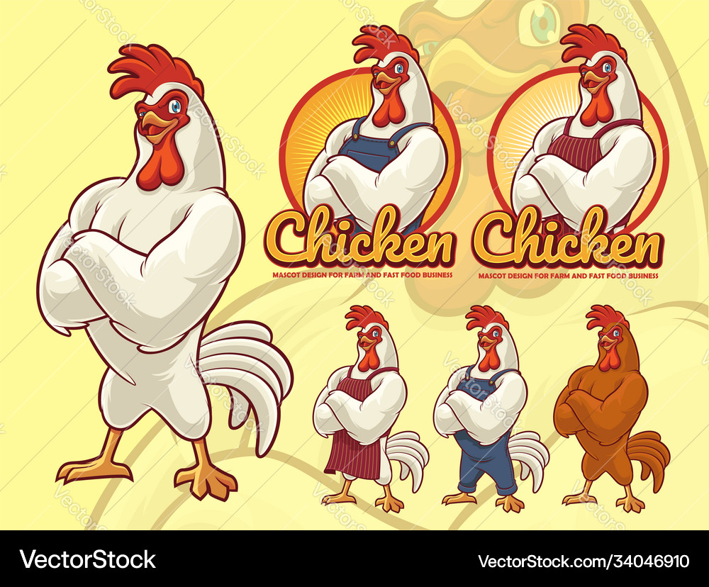 Chicken chef Royalty Free Vector Image - VectorStock