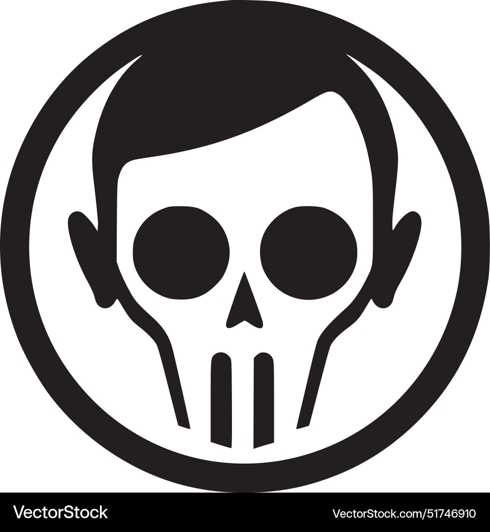 Death - minimalist and flat logo Royalty Free Vector Image