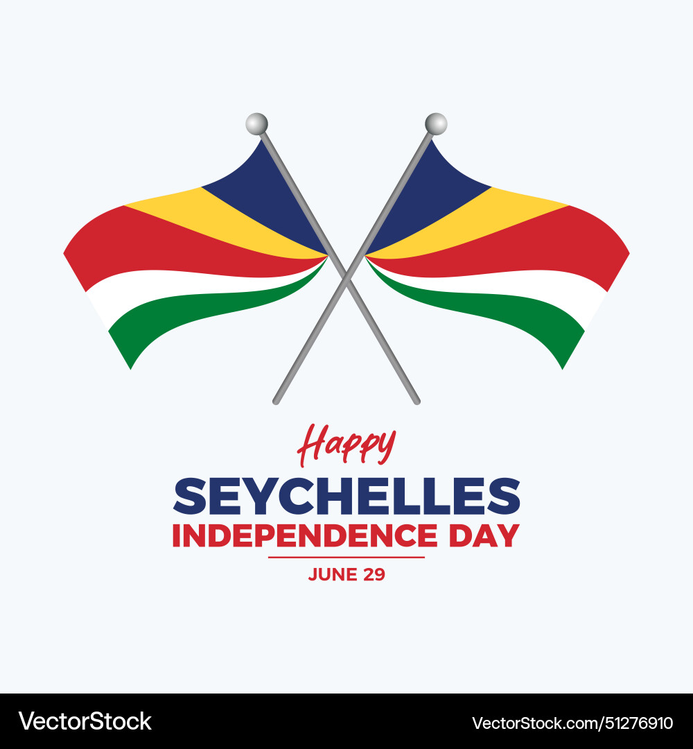 Happy seychelles independence day poster Vector Image