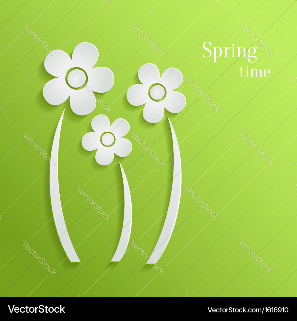 Spring flowers background Royalty Free Vector Image