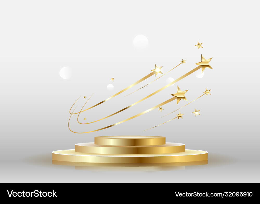 Stage podium with award Royalty Free Vector Image