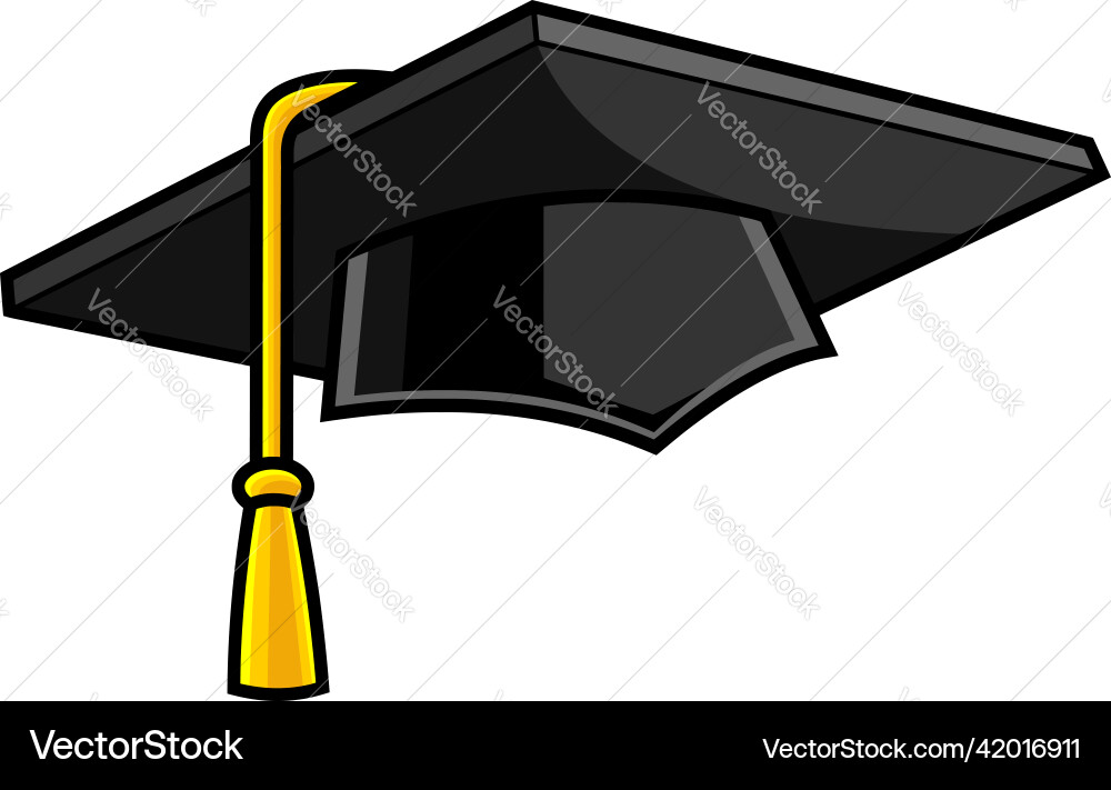Cartoon graduation cap Royalty Free Vector Image