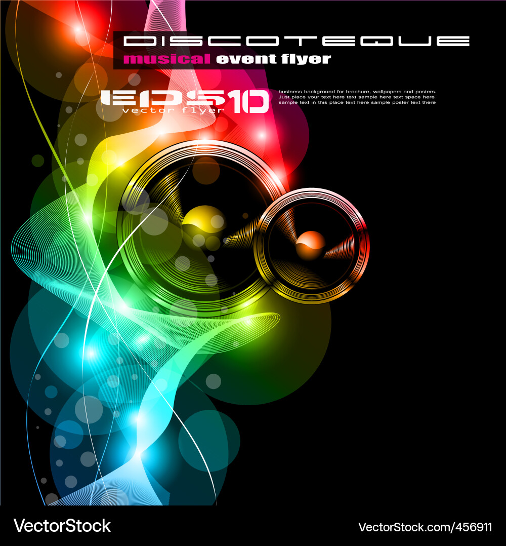 Disco party flyer Royalty Free Vector Image - VectorStock