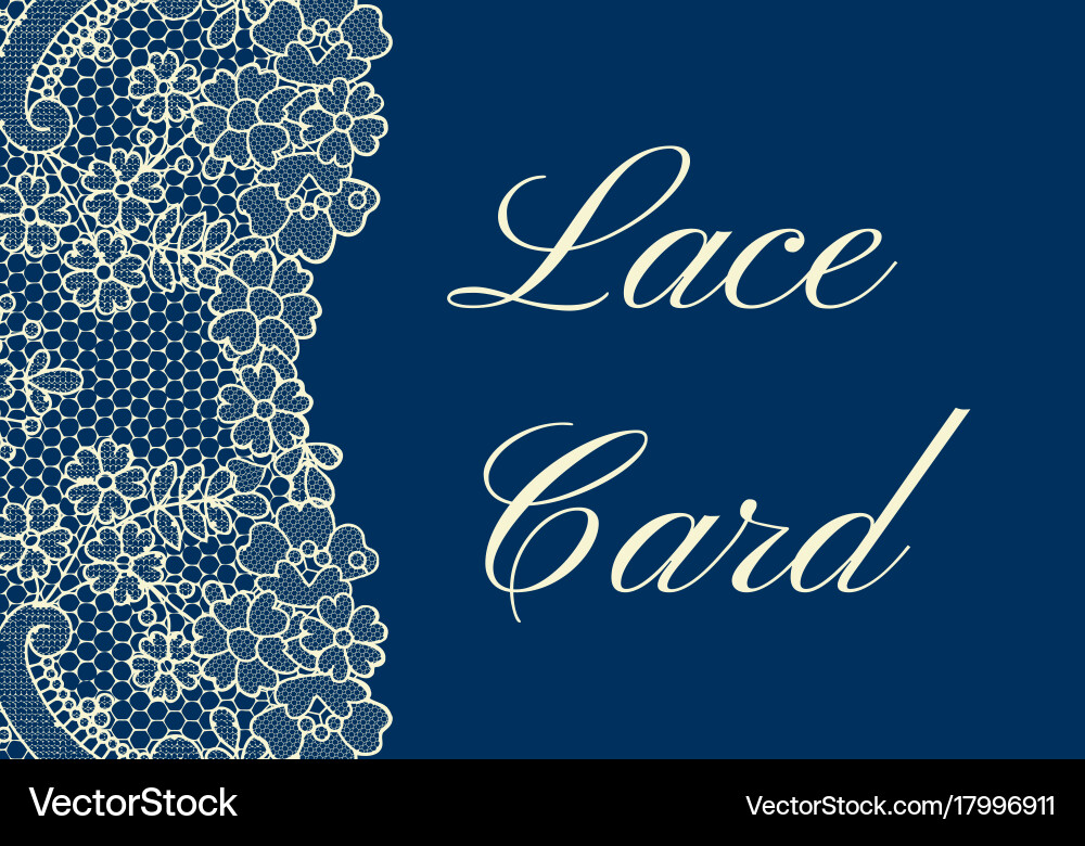 Lace border card Royalty Free Vector Image - VectorStock