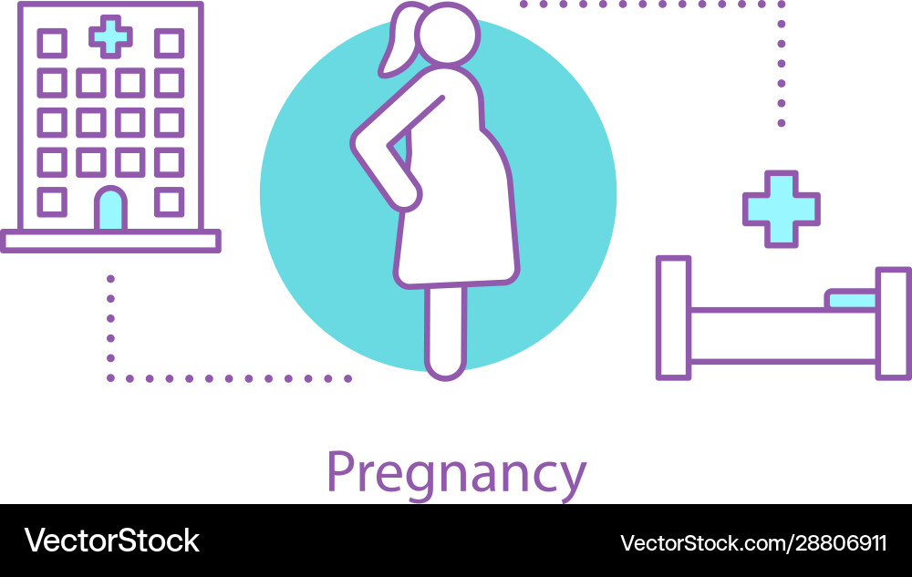 Pregnancy concept icon Royalty Free Vector Image