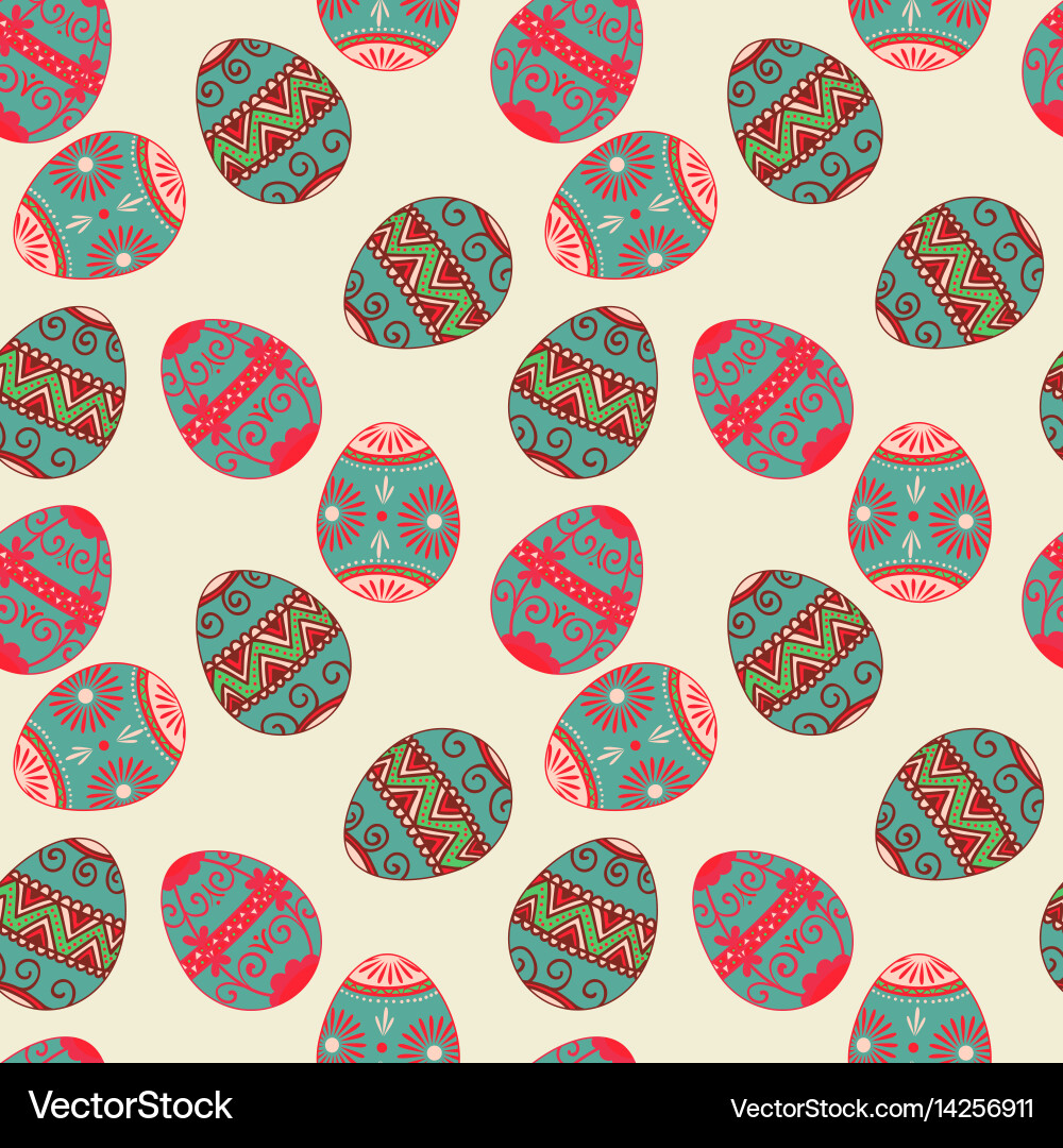 Seamless easter eggs pattern Royalty Free Vector Image