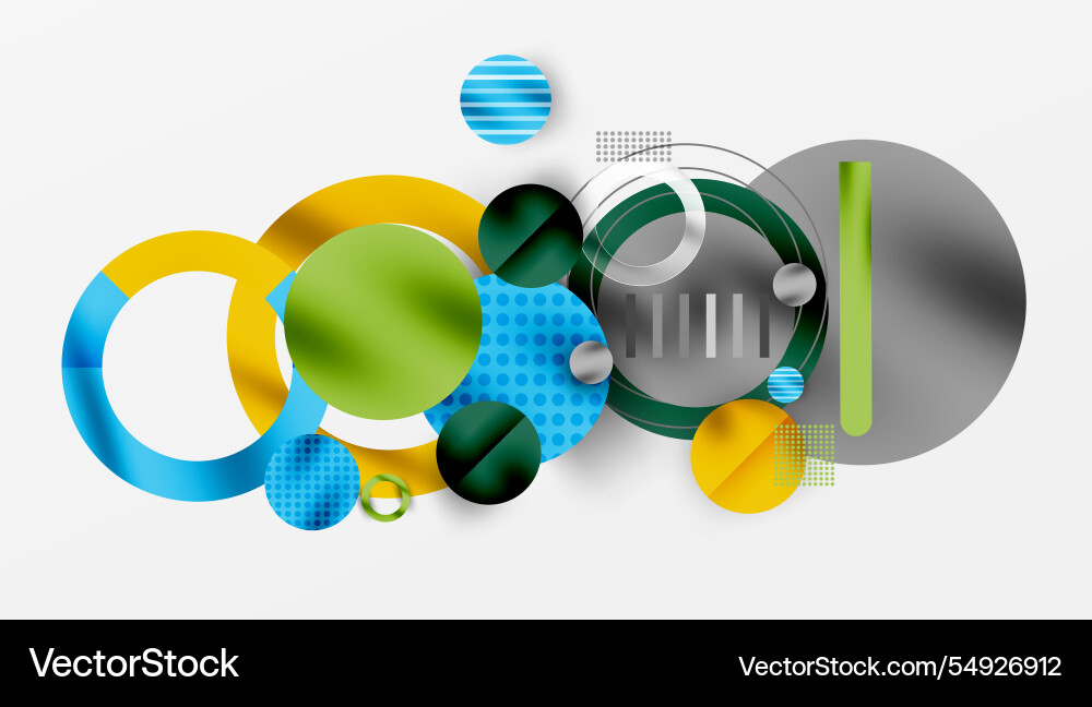 Abstract circle design with overlapping Royalty Free Vector