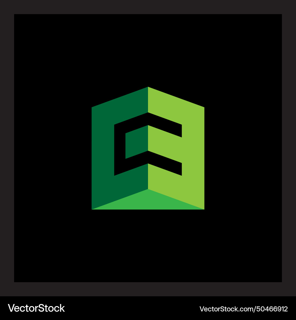 C and 3 - logo design element or 3d icon c3 Vector Image