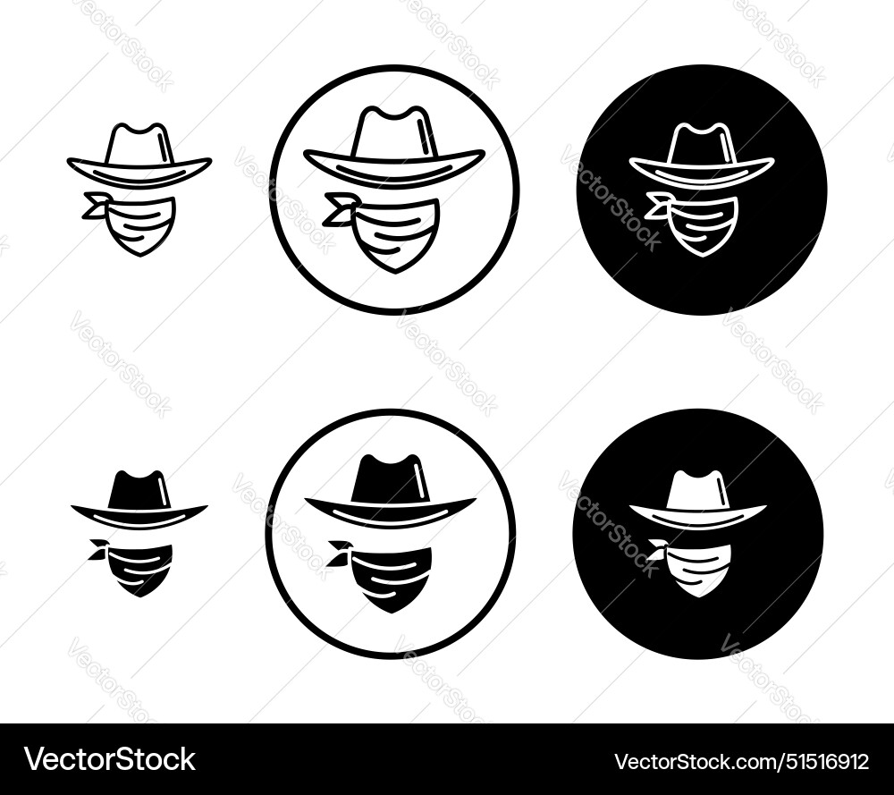 Cowboy icon Royalty Free Vector Image - VectorStock