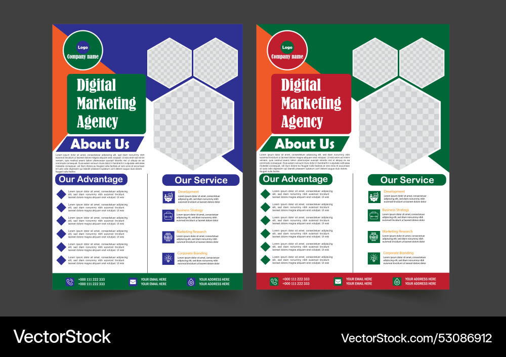 Modern business flyer template - corporate event Vector Image