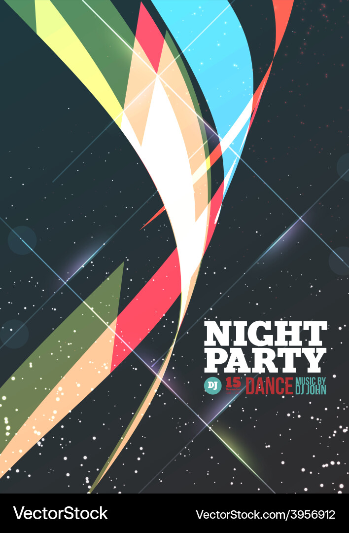 Night party Royalty Free Vector Image - VectorStock