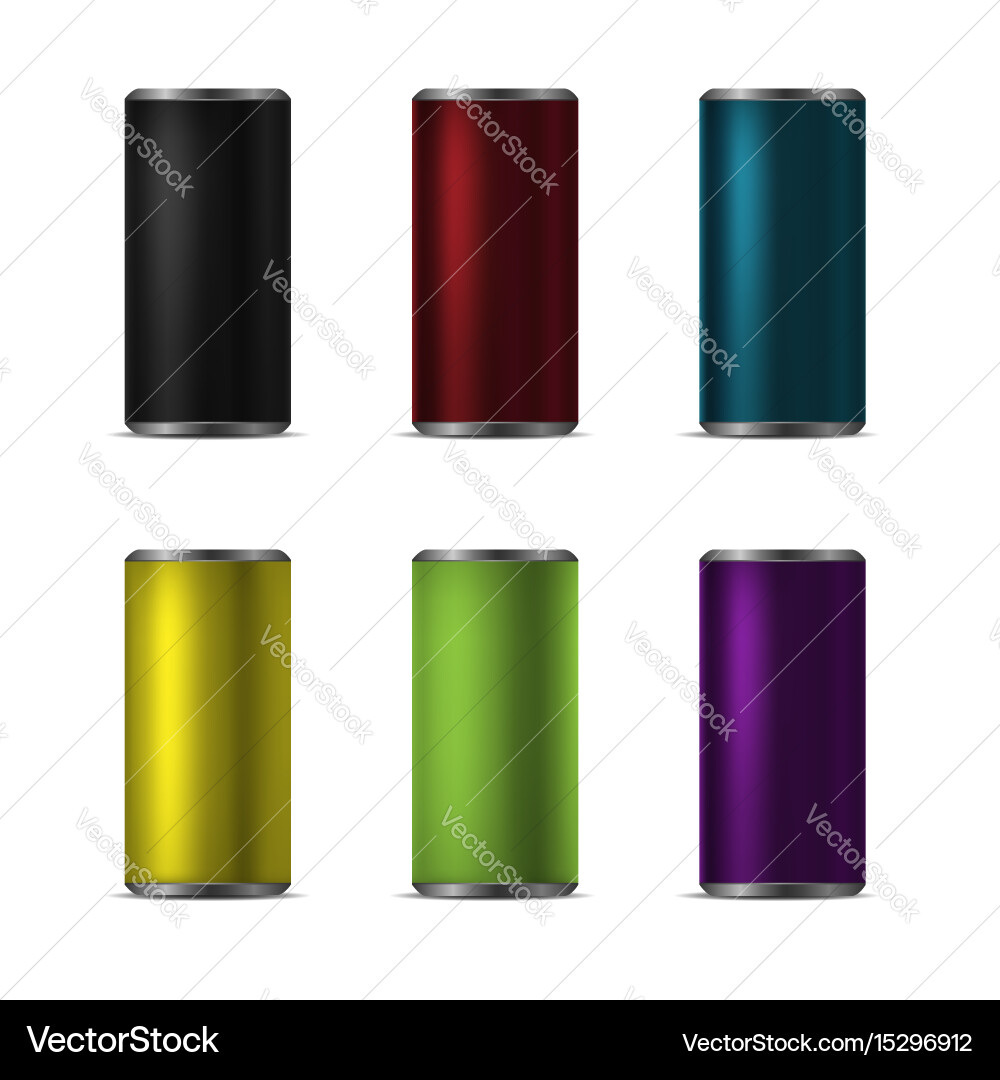 Realistic aluminum cans Royalty Free Vector Image