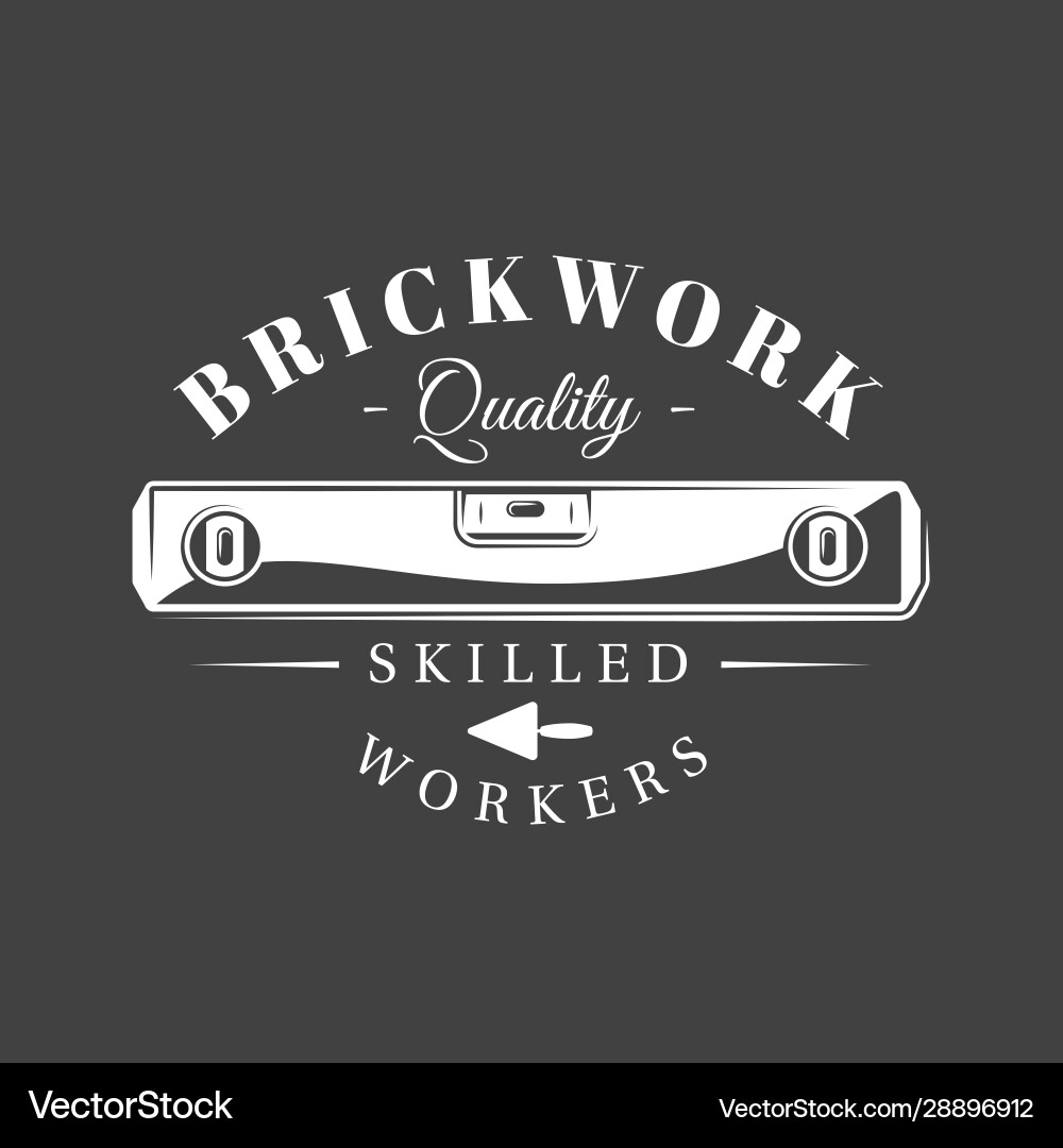 Vintage construction label Royalty Free Vector Image