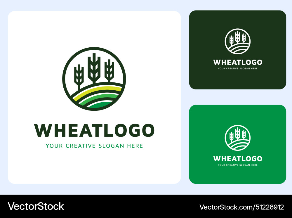 Wheat logo design template Royalty Free Vector Image