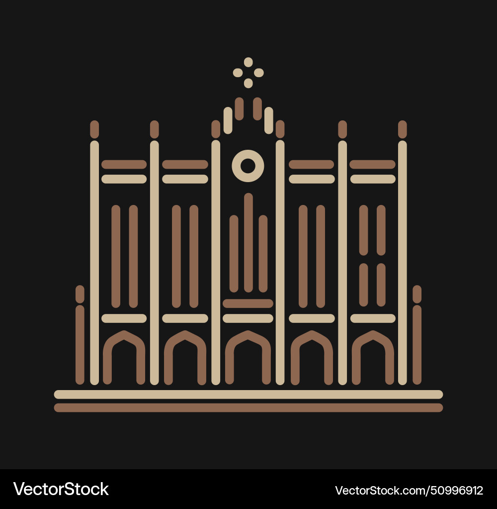 Xaviers college building icon Royalty Free Vector Image