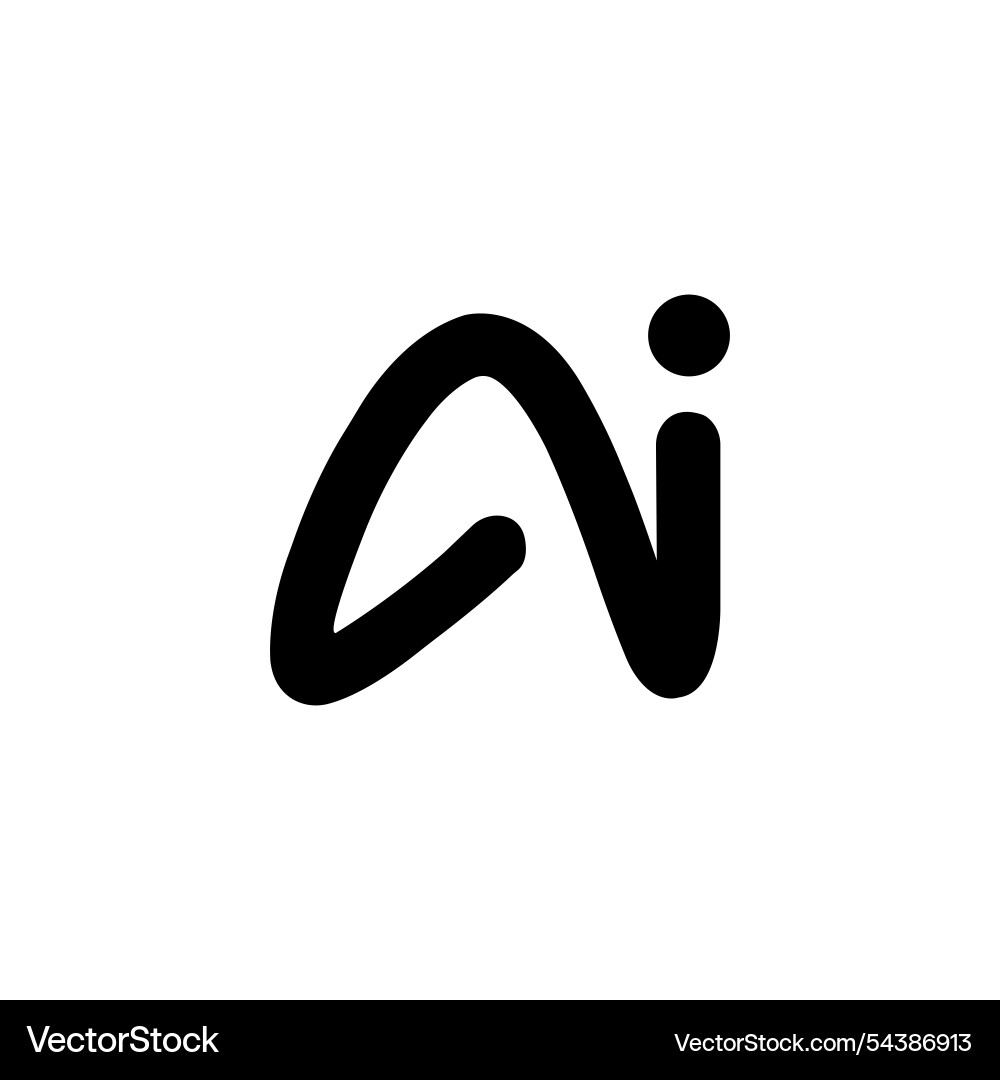 Ai logo icon design Royalty Free Vector Image - VectorStock