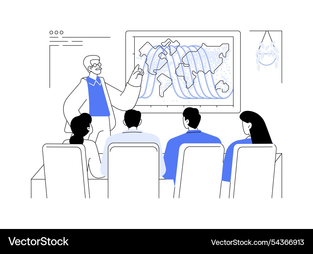 Big data in climate change isolated cartoon Vector Image