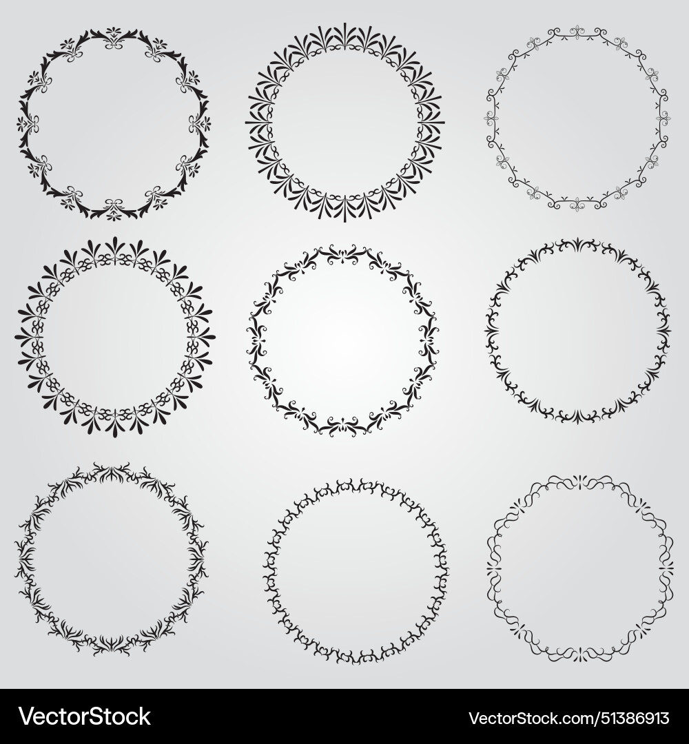 Circle wreath Royalty Free Vector Image - VectorStock
