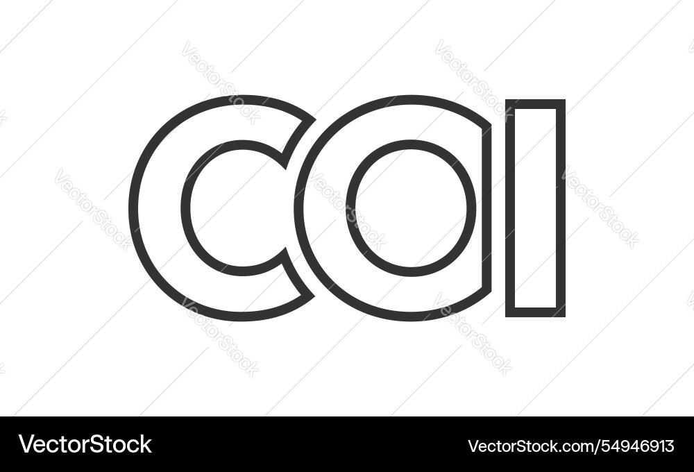 Coi logo design template with strong and modern Vector Image