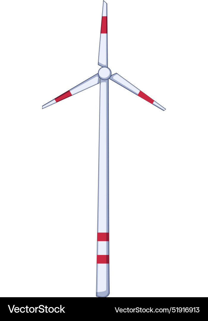 Environment wind turbine cartoon Royalty Free Vector Image