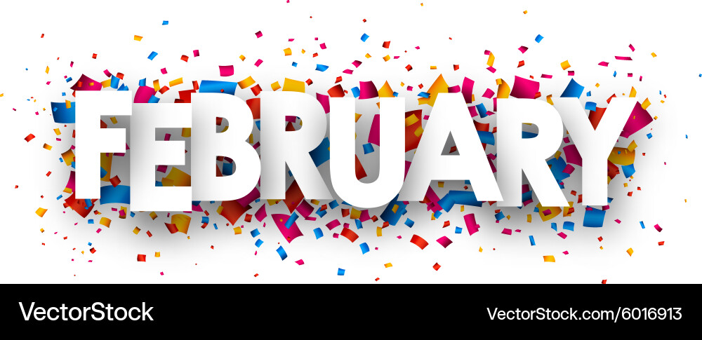 February sign Royalty Free Vector Image - VectorStock
