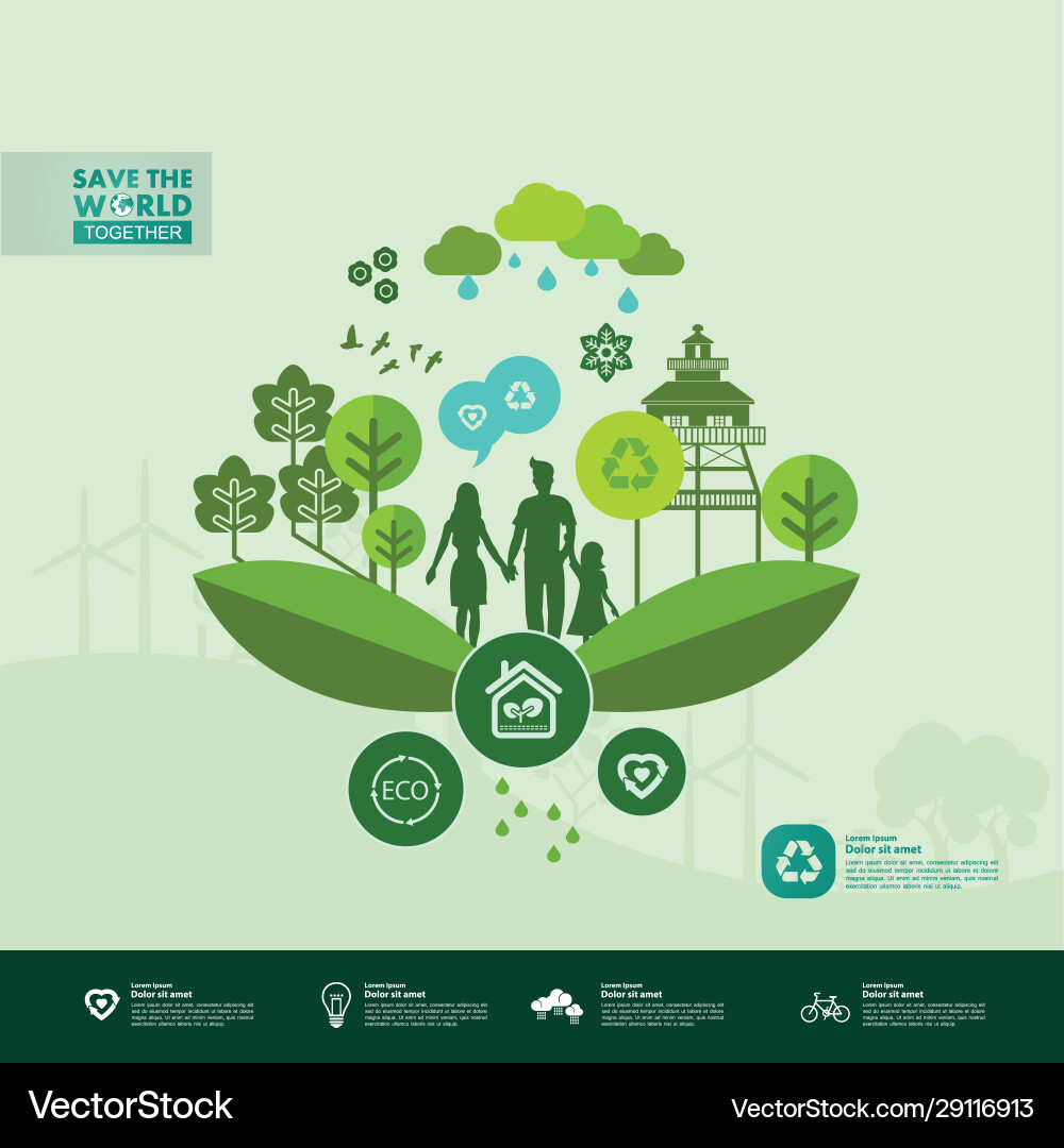 Green ecology Royalty Free Vector Image - VectorStock