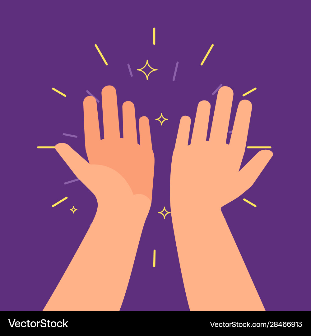 High five hands two giving Royalty Free Vector Image