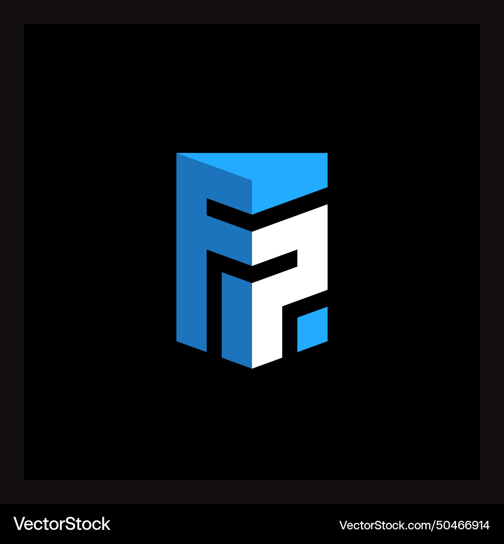 F7 logo f and 7 seven - logotype design element Vector Image