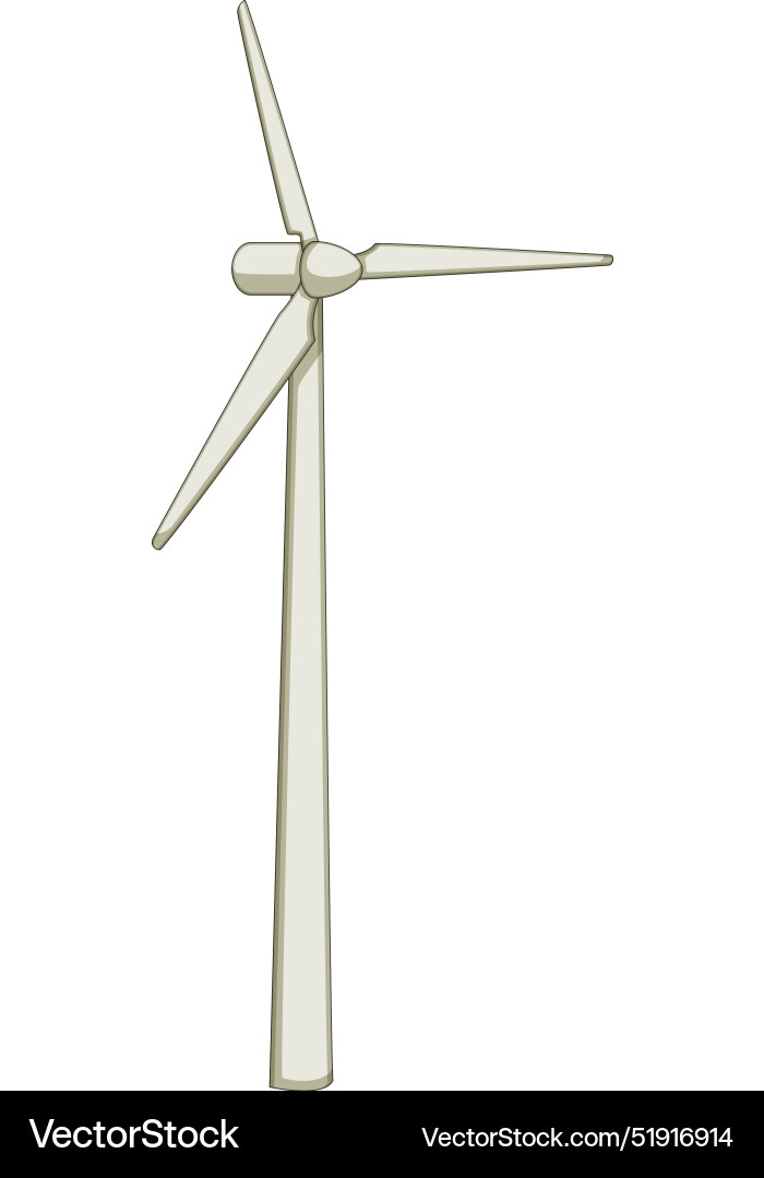 Farm wind turbine cartoon Royalty Free Vector Image