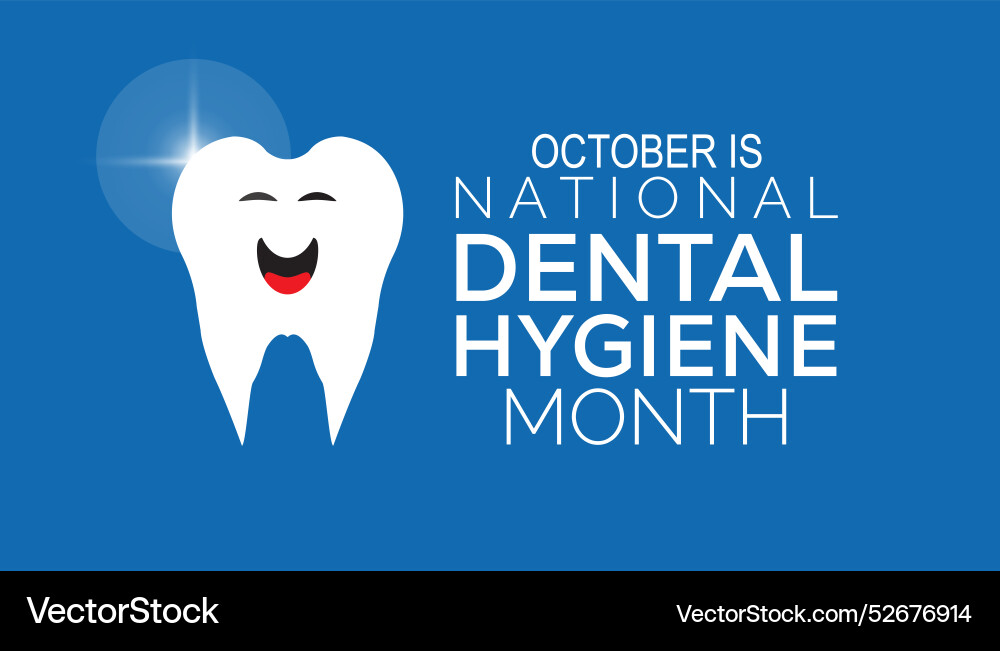 National dental hygiene month – Royalty-Free Vector | VectorStock