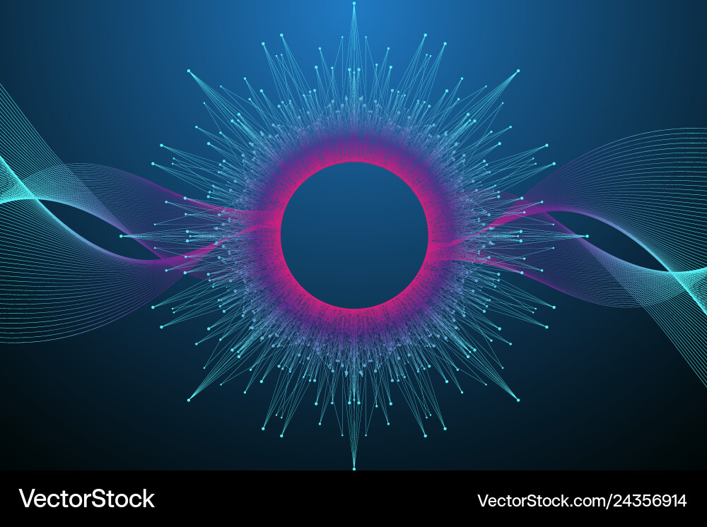 Quantum computer technology concept sphere Vector Image Quantum computer technology concept sphere Vector Image