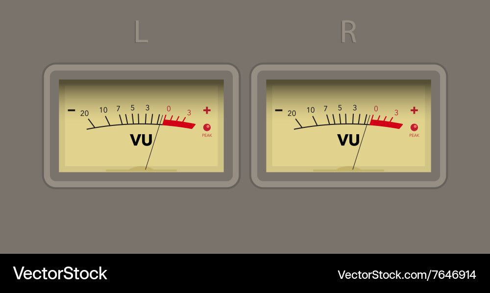 Vu meter Royalty Free Vector Image - VectorStock