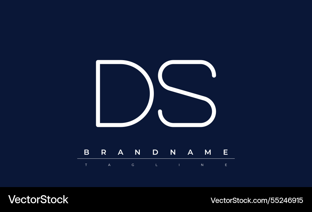 Creative ds letter initial logo image Royalty Free Vector
