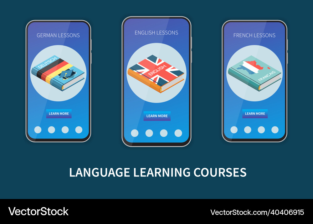 Language Learning Banners Royalty Free Vector Image