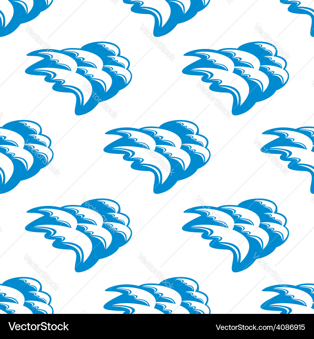 Sea waves seamless pattern Royalty Free Vector Image