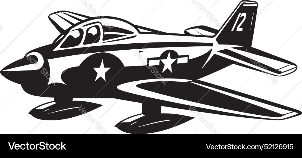 Thundering valor air force thunderbolt emblem Vector Image