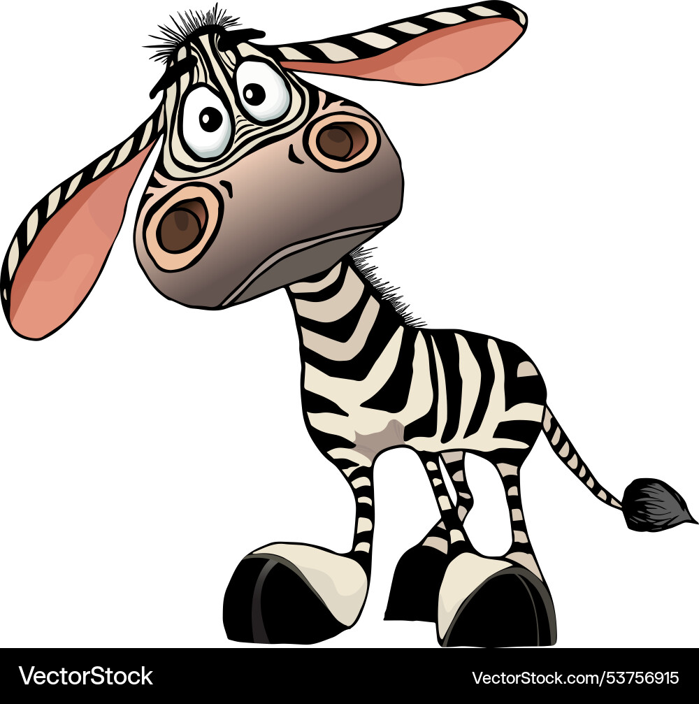 Zebra graphic cute kawaii Royalty Free Vector Image