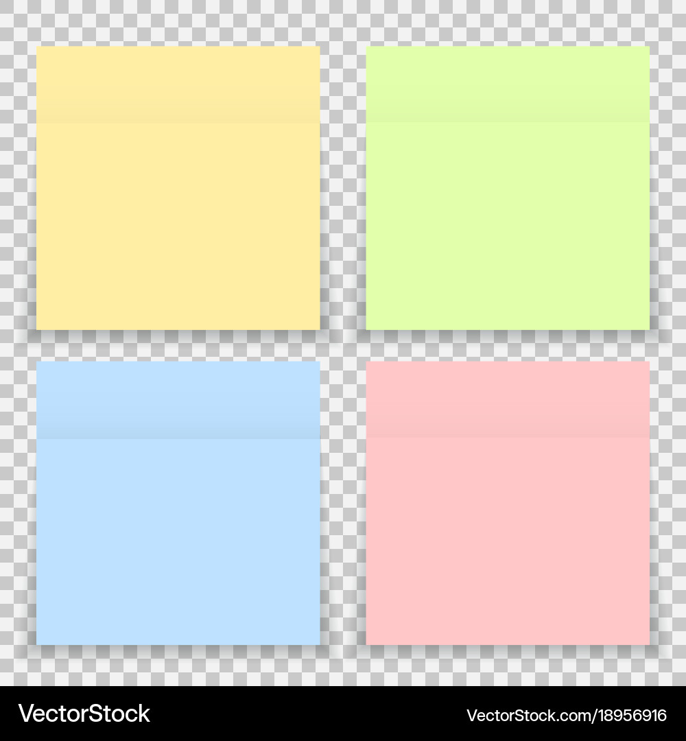 Colorful office sticker note paper isolated Vector Image