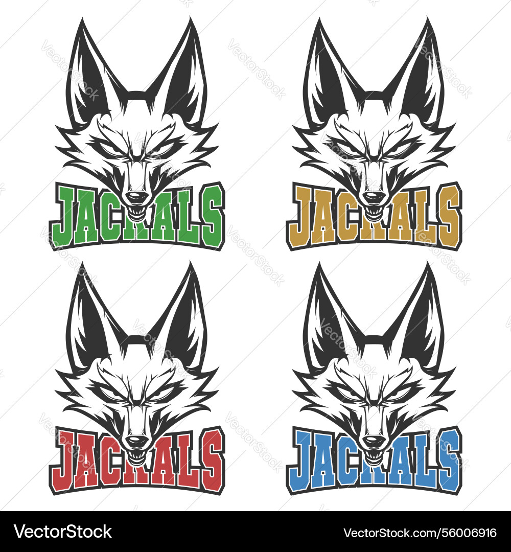Jackal Mascot Clip Art Royalty Free Vector Image