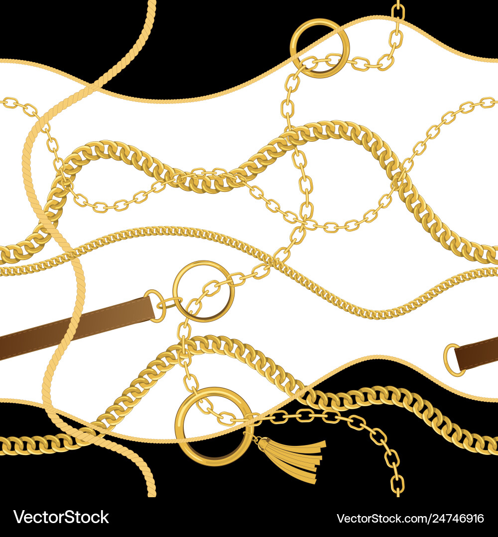 Seamless vintage pattern with chains Royalty Free Vector
