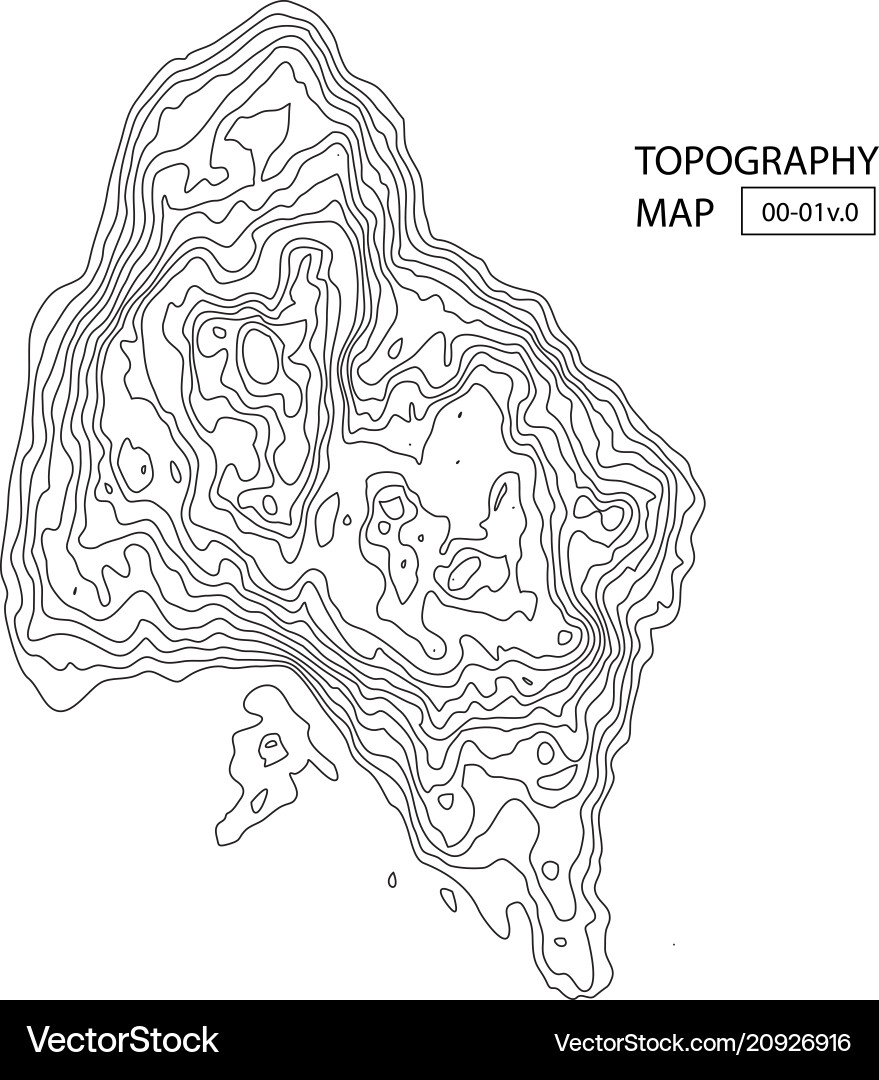 Topographical Contour Map Royalty Free Vector Image