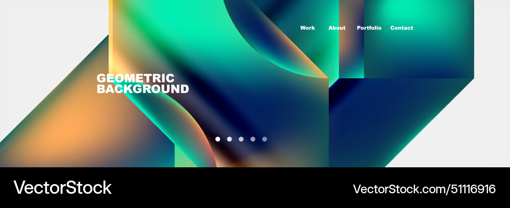 Vibrant geometric background with a rainbow Vector Image